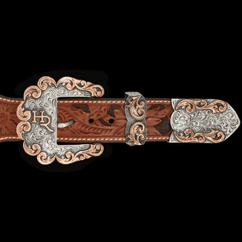 San Angelo Custom Three Piece Buckle Set - Molly's Custom Silver