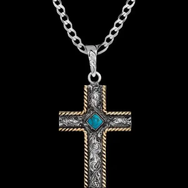 Custom Silver Engraved Cross Pendants for Men & Women