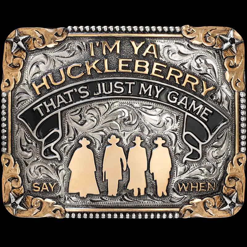 Huckleberry Belt Buckle - Molly's Custom Silver