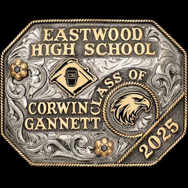 Reagan Graduation Class Buckle - Molly's Custom Silver