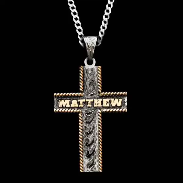 Custom Silver Engraved Cross Pendants for Men & Women