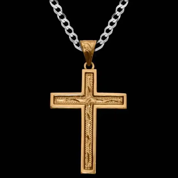 Custom Silver Engraved Cross Pendants for Men & Women