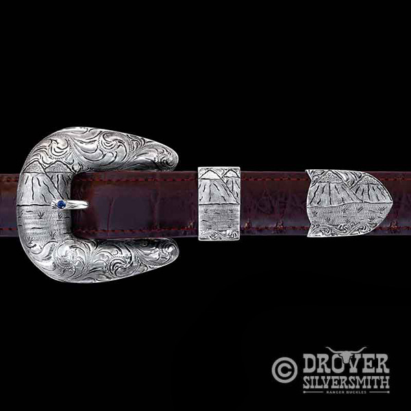 The Range Rider Sterling Silver Belt Buckle - Molly's Custom Silver