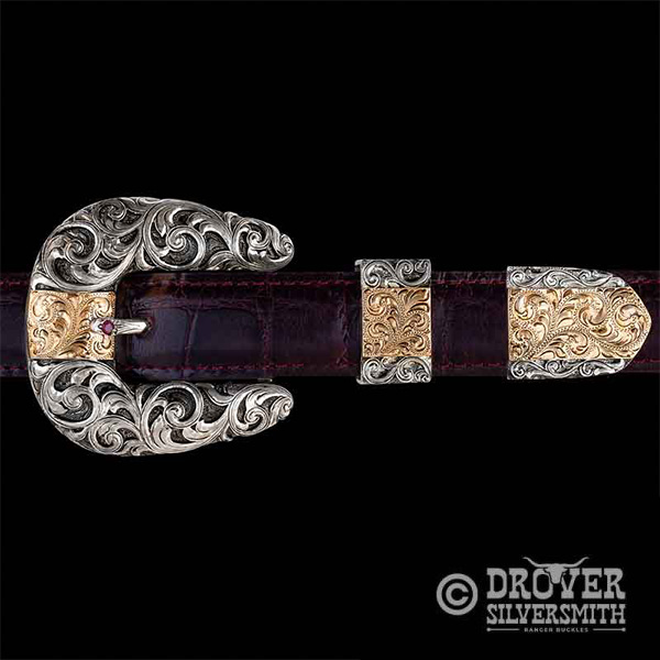 The Stockman Sterling Silver Belt Buckle - Molly's Custom Silver