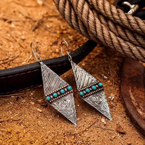 Cherokee Rose Earrings (In Stock) - MollysCustomSilver