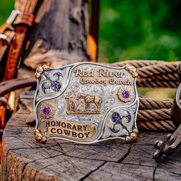 Fredericksburg Turquoise Belt Buckle - Molly's Custom Silver