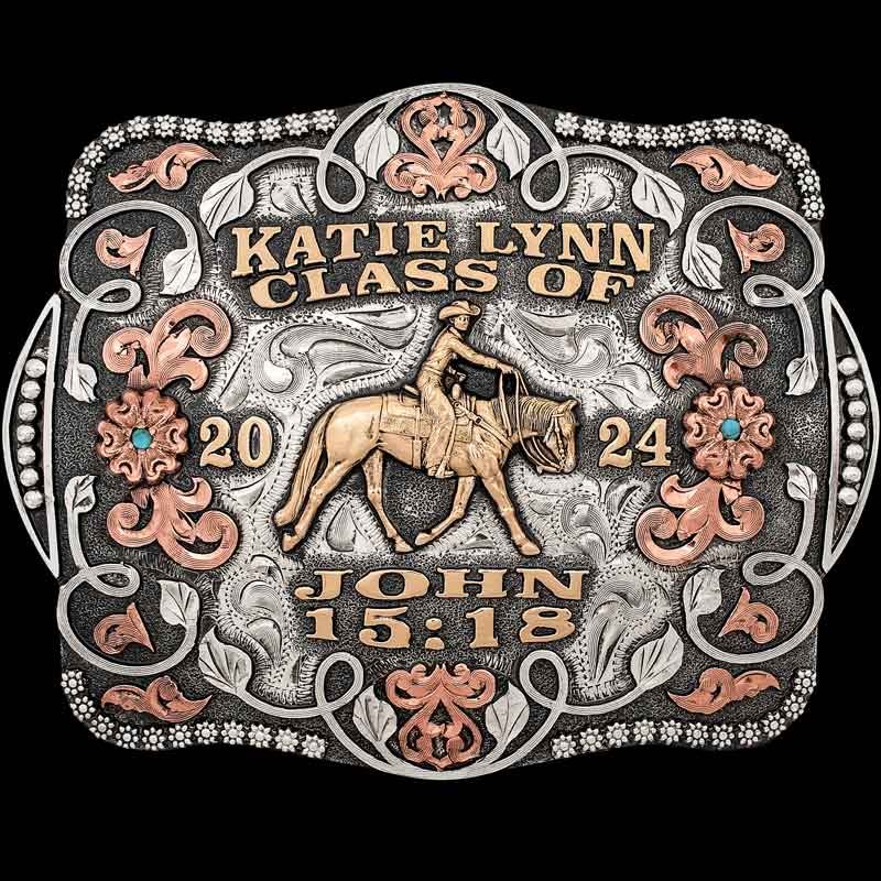 Grace Graduation Class Buckle - Molly's Custom Silver